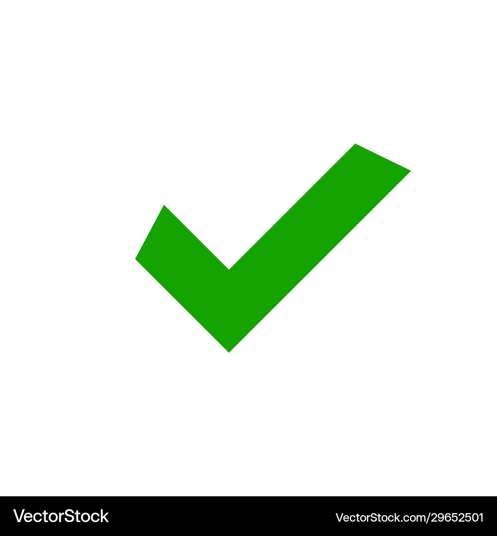 Checkmark for web design isolated on white Vector Image