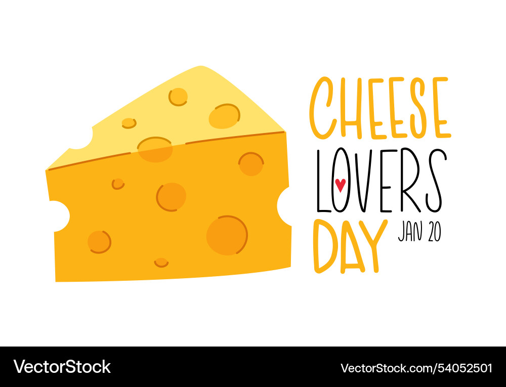 Cheese lovers day january 20 social media design Vector Image