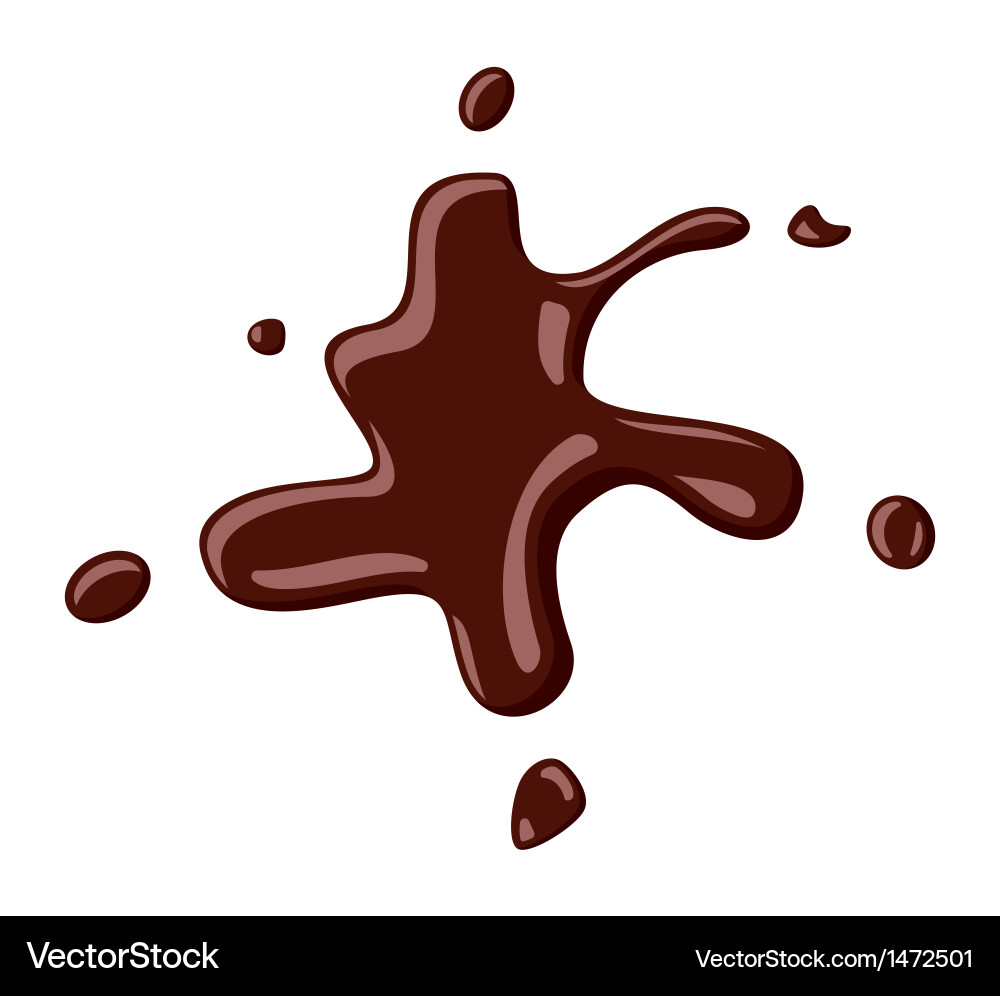 Chocolate spot isolated on white background Vector Image