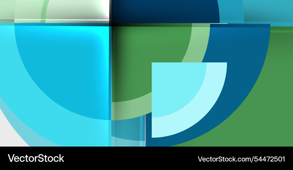 Circle and semi circle geometric background Vector Image