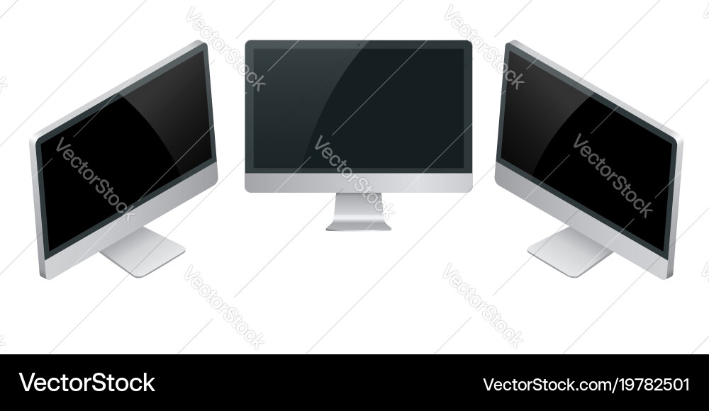 Monitor in Perspective Vector Images (over 1,600)