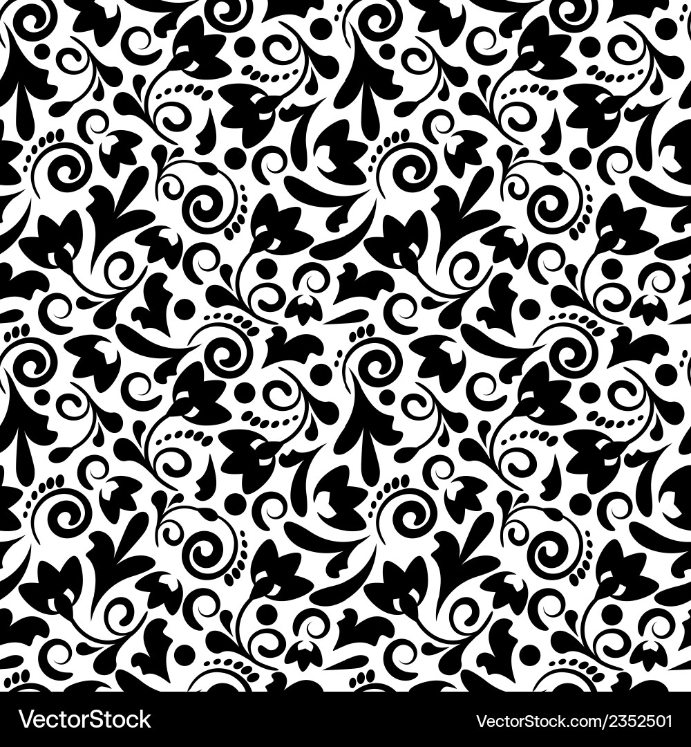 Elegant Floral Swirl Pattern Royalty Free Vector Image