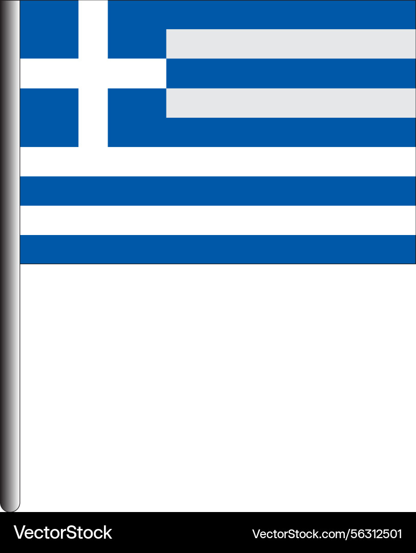Greece flag icon Royalty Free Vector Image - VectorStock