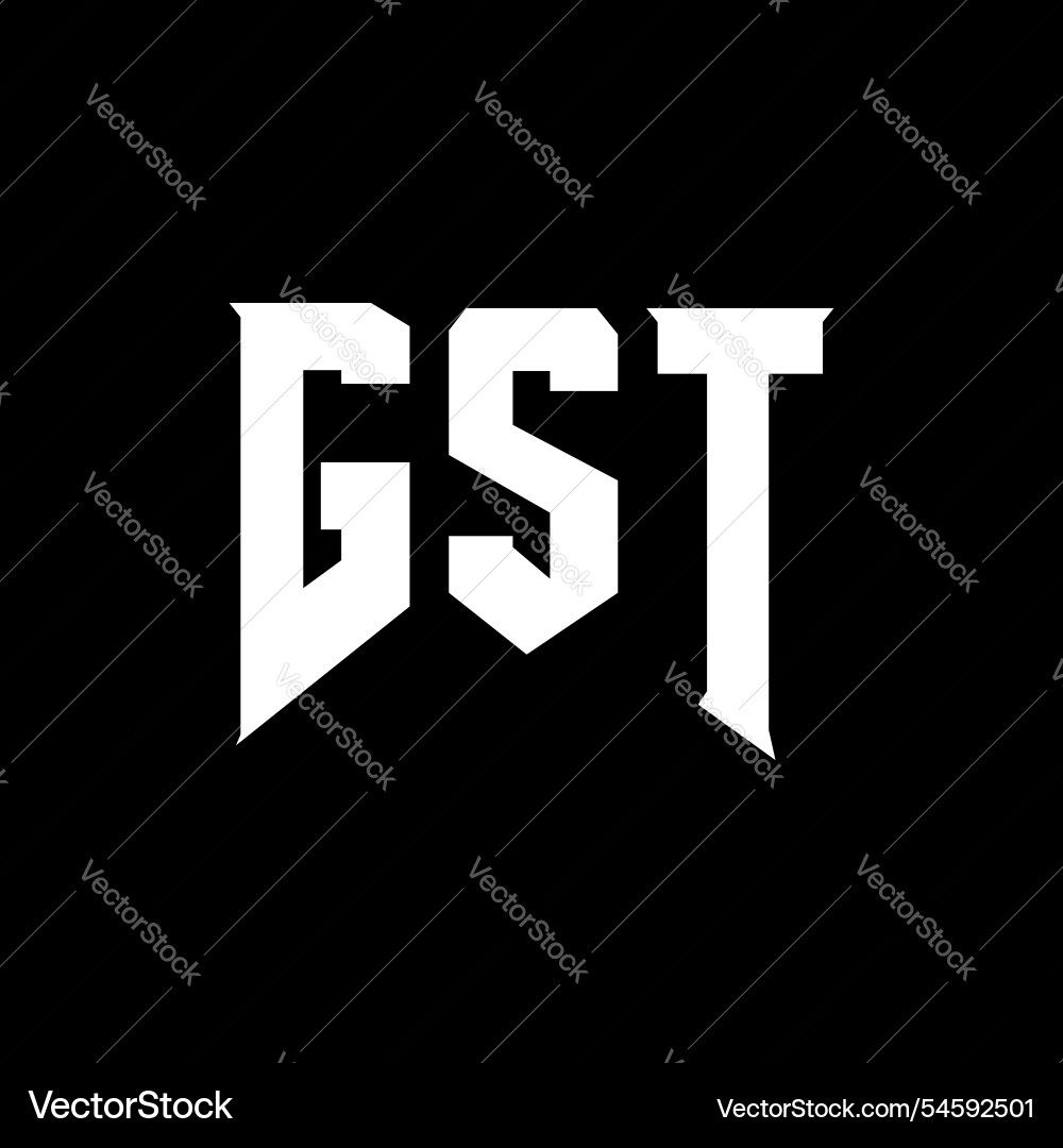 Gst letter logo design for technology company Vector Image