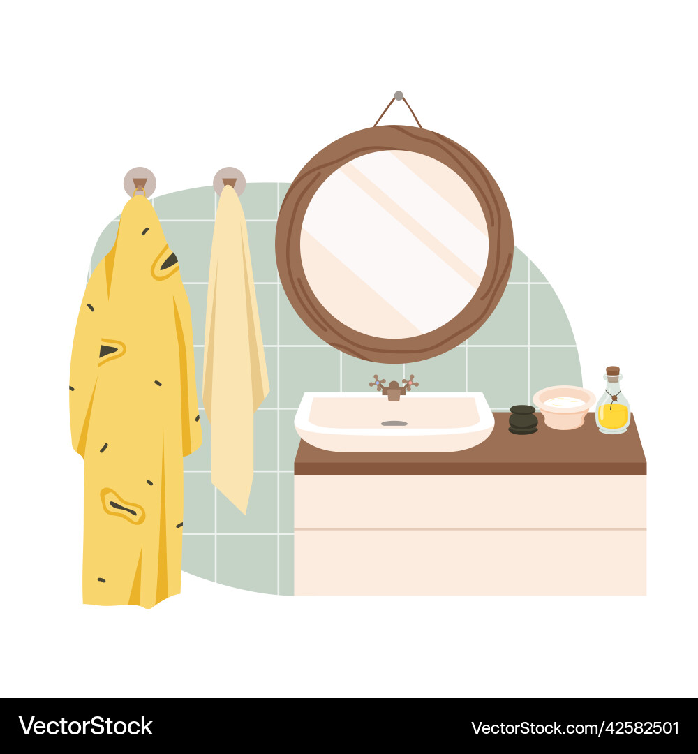 Modern Bathroom Interior Royalty Free Vector Image