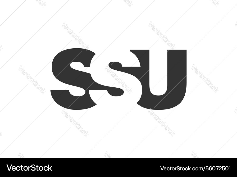 Ssu logo design initial letter s u mutige schriftart