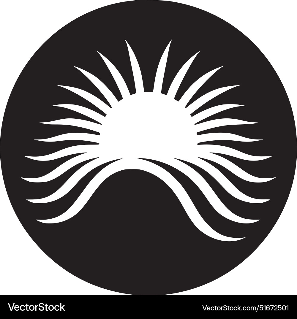 Sun - high quality logo ideal for t-shirt Vector Image