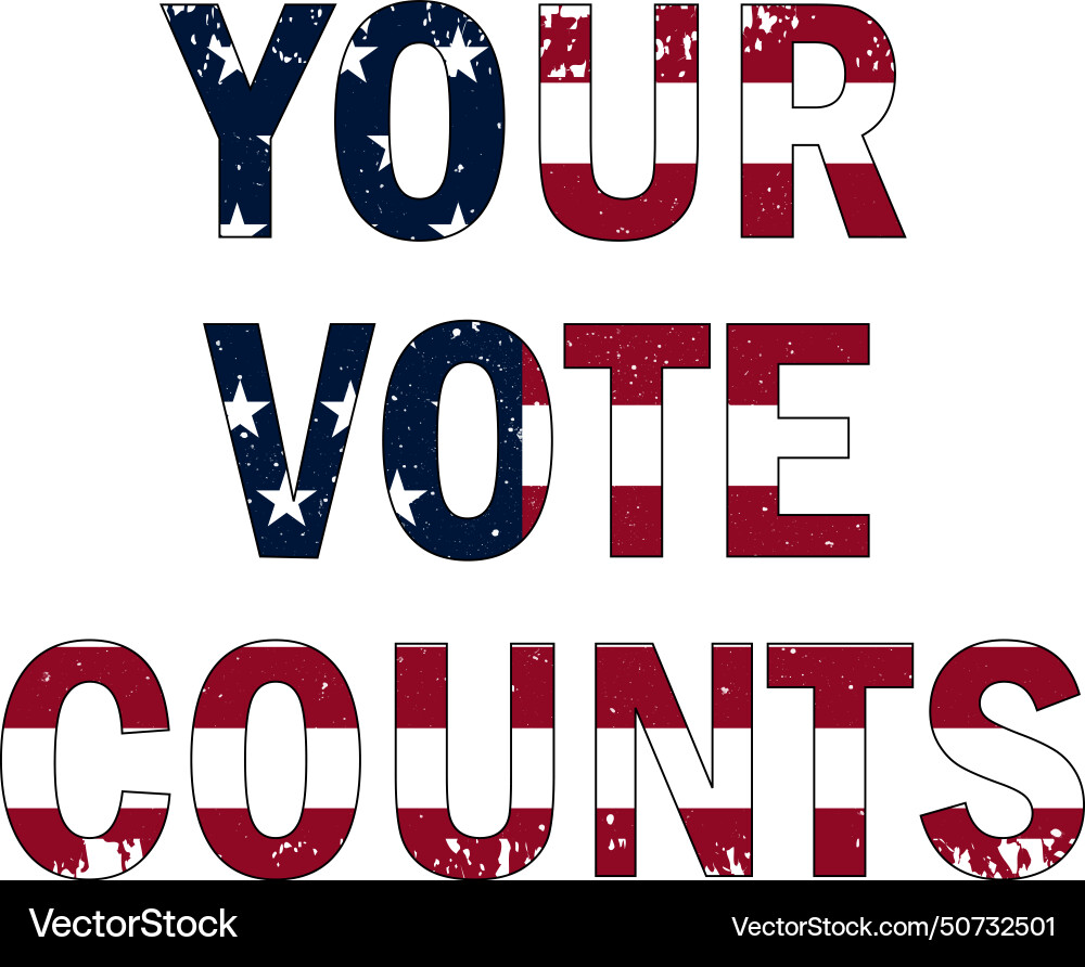 Your vote counts typography t-shirt design Vector Image