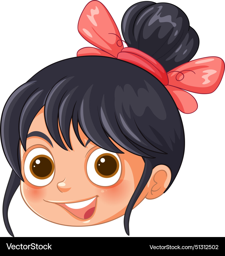 A happy young girl Royalty Free Vector Image - VectorStock