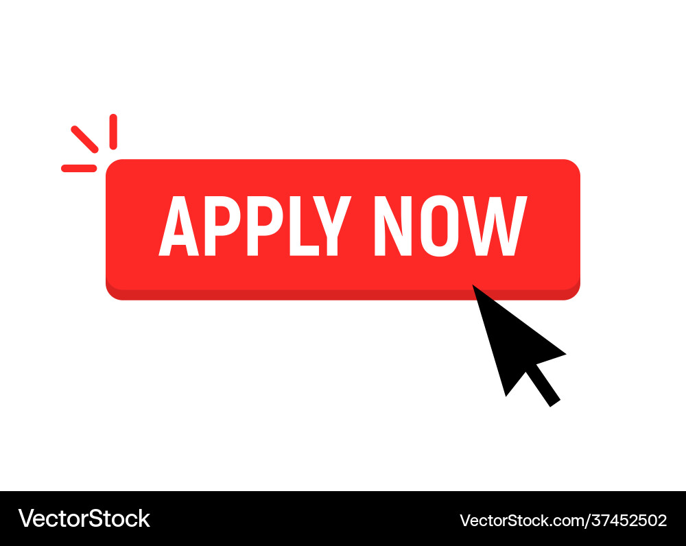 Apply now job submit button icon Royalty Free Vector Image