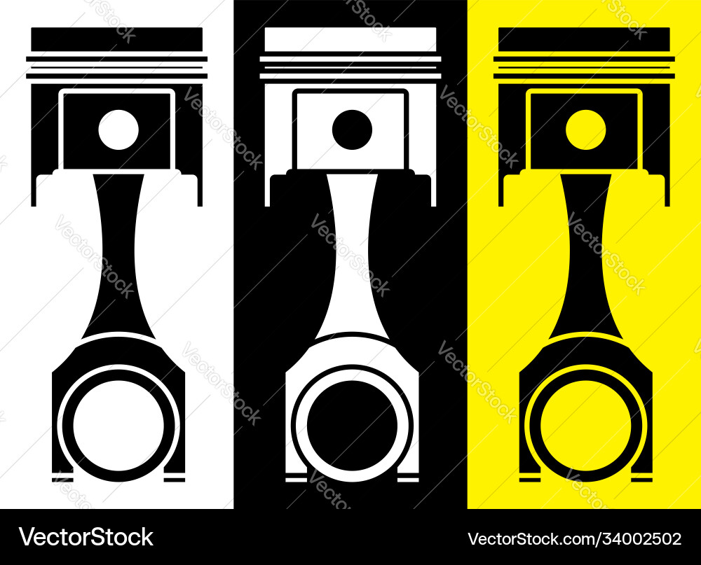 Car engine piston operation oil change Royalty Free Vector