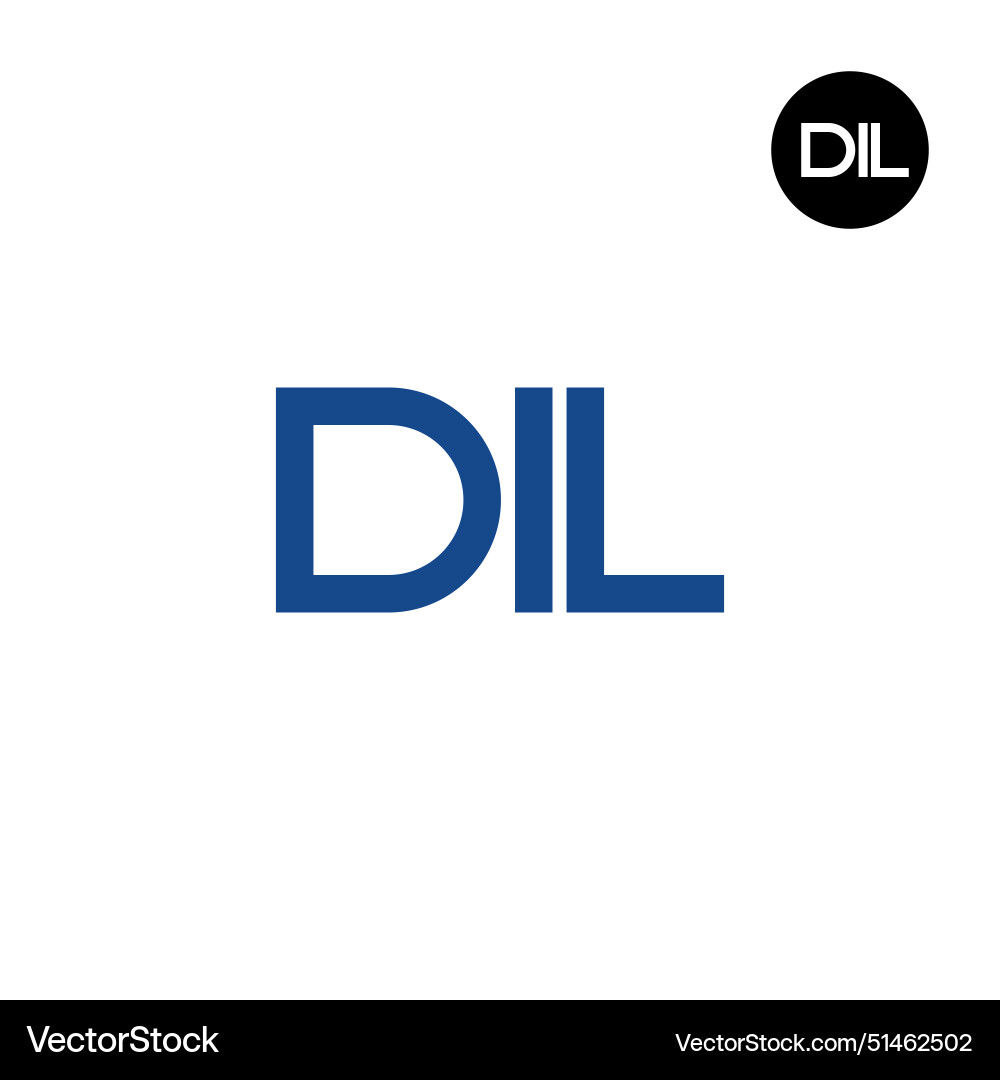 Dil logo letter monogram design Royalty Free Vector Image