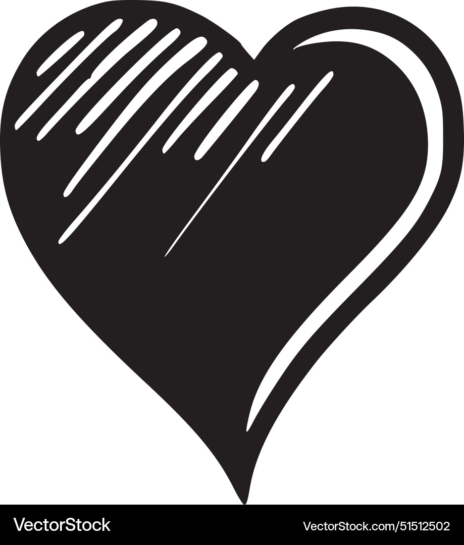 Heart - minimalist and simple silhouette Vector Image