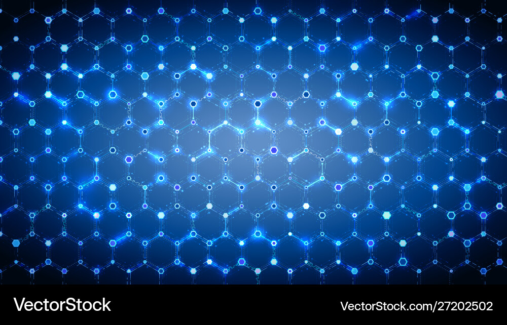 Hexagonal Technology Background Royalty Free Vector Image