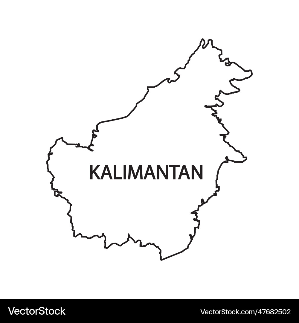 Indonesian kalimantan map icon Royalty Free Vector Image