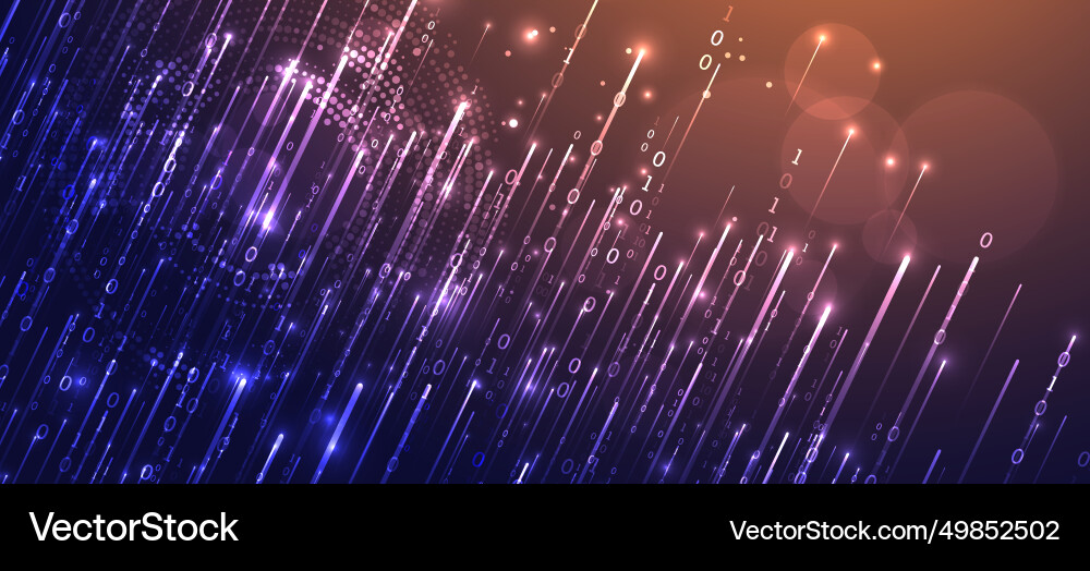 Information data technology background hand drawn Vector Image