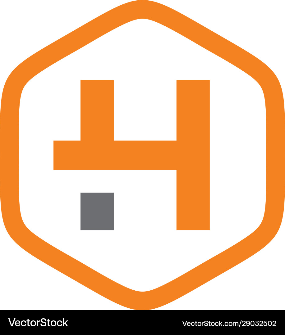Initial h hexagon logo template Royalty Free Vector Image