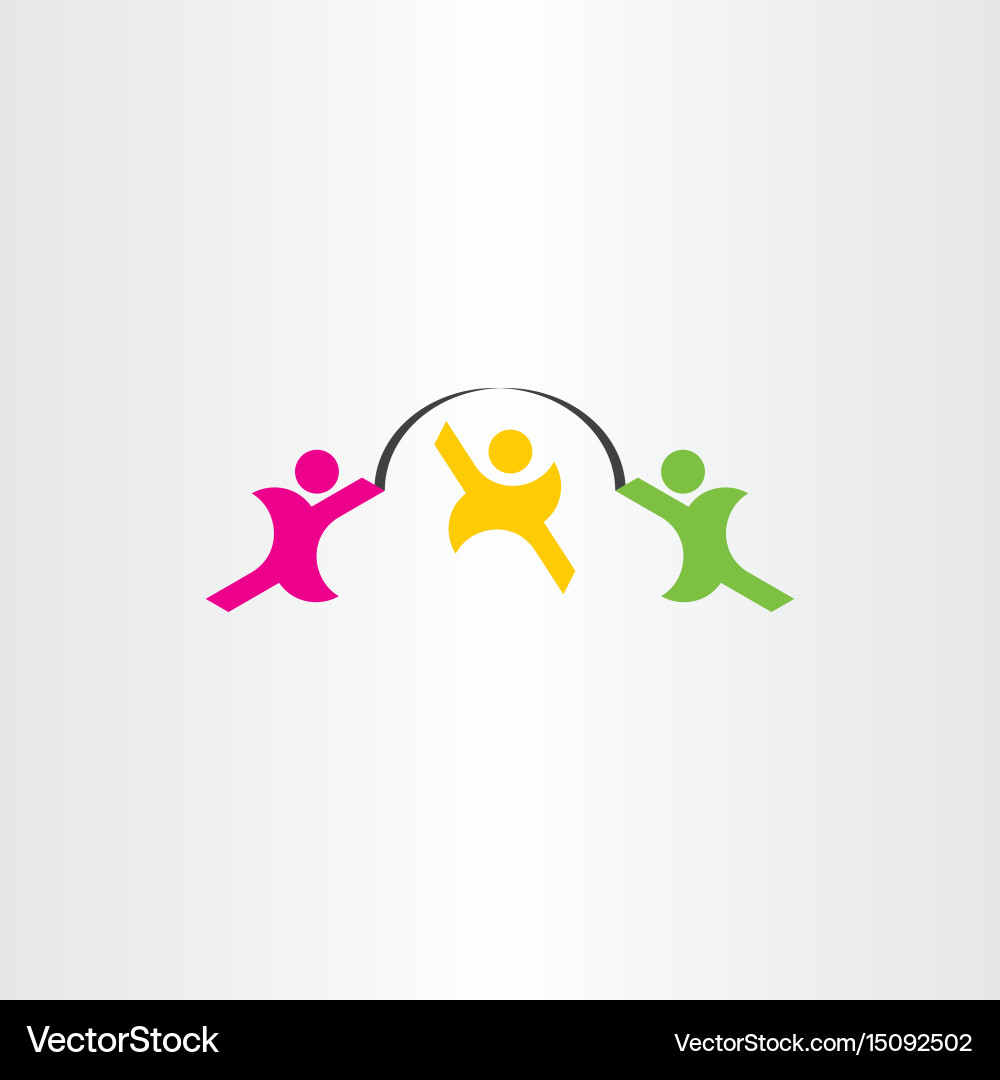 Kids Jumping Rope Icon Royalty Free Vector Image