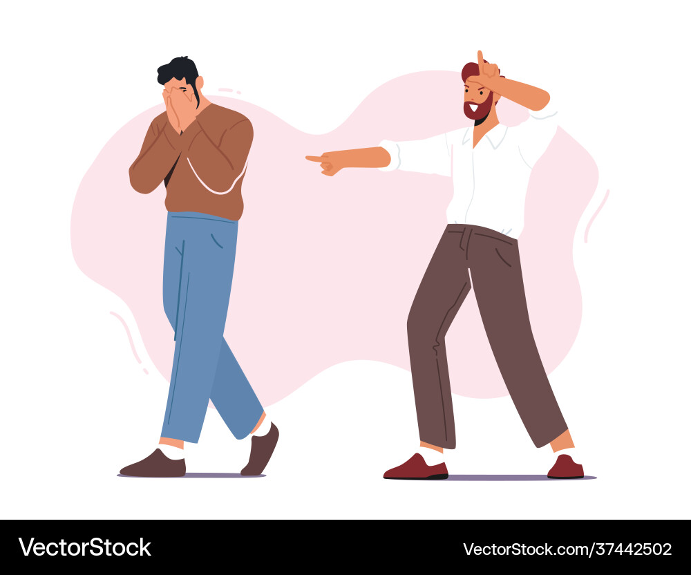 Man Crying After Being Mocked Royalty Free Vector Image