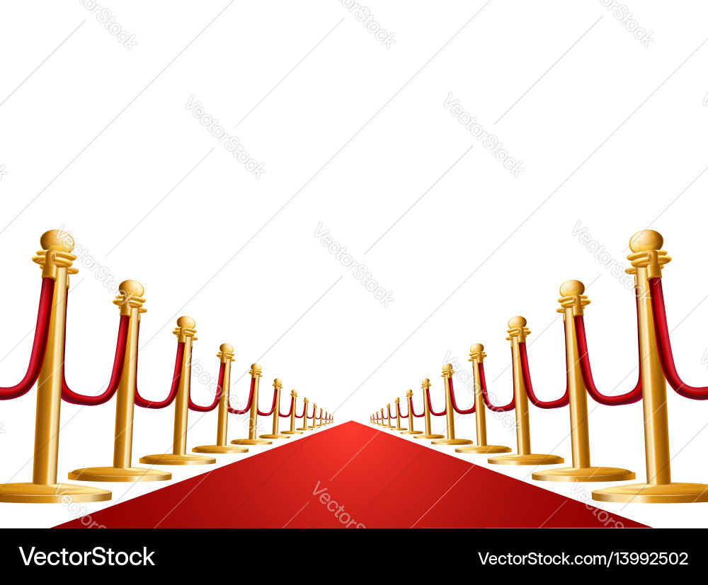 Red Carpet and Velvet Rope Royalty Free Vector Image