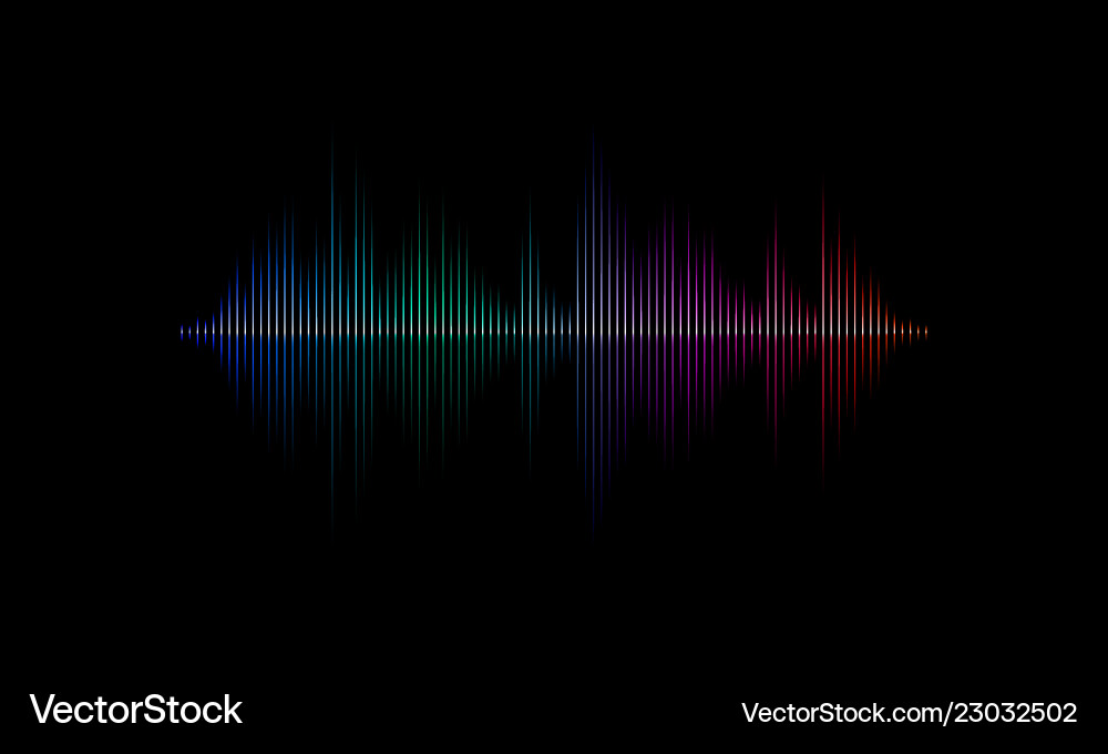 Sound radio audio light wave background Royalty Free Vector