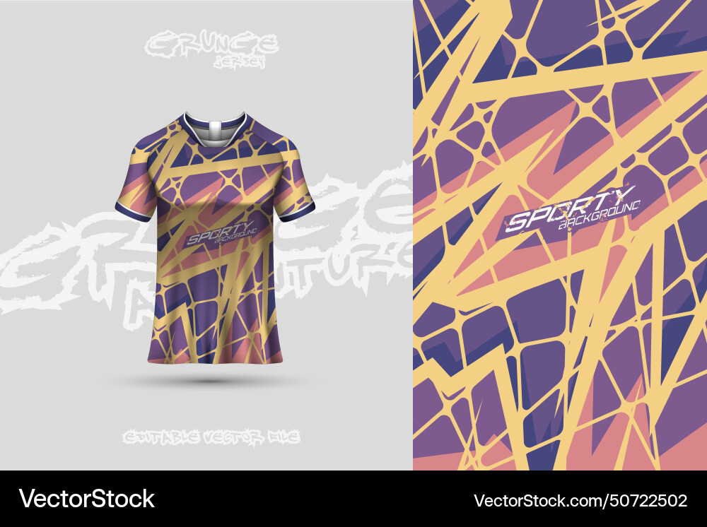Sports jersey and background template design Vector Image