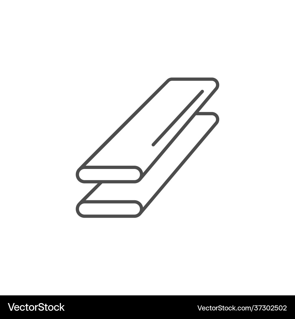 Steel flat bar line icon Royalty Free Vector Image