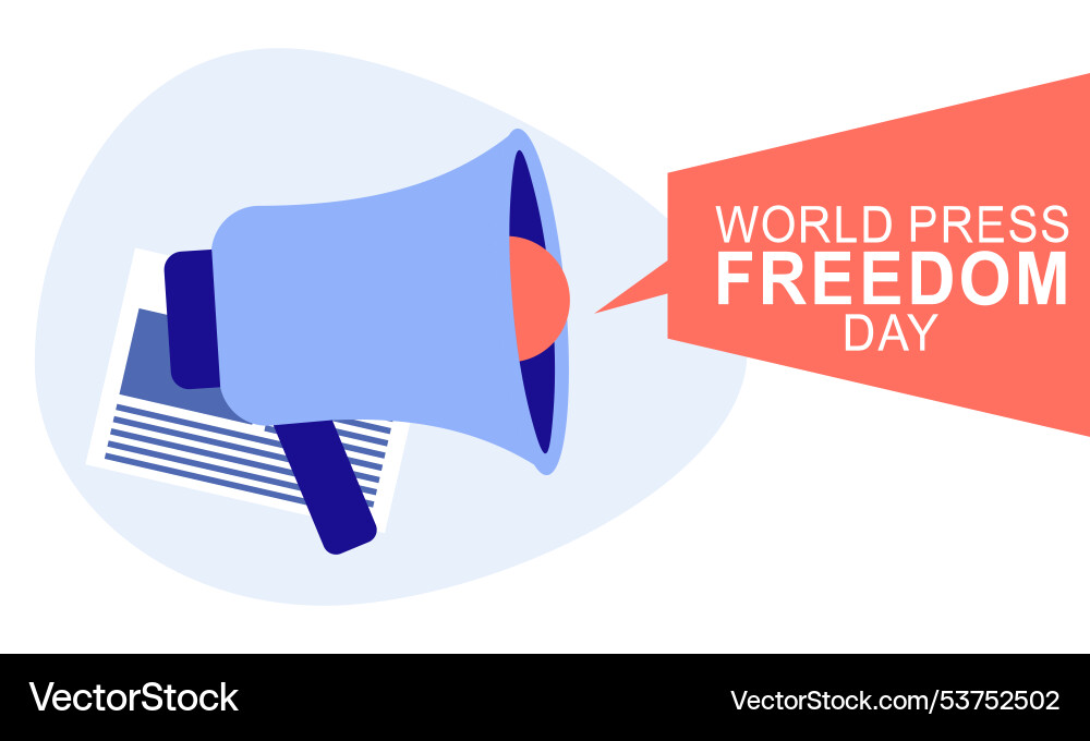 World press freedom day background Royalty Free Vector Image