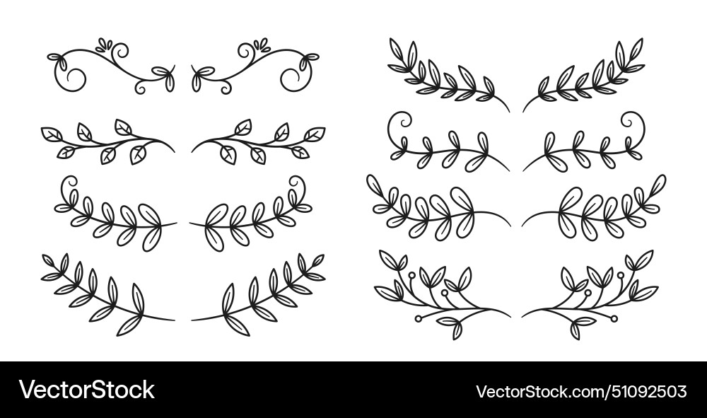 Decorative text dividers with delicate leaf motifs