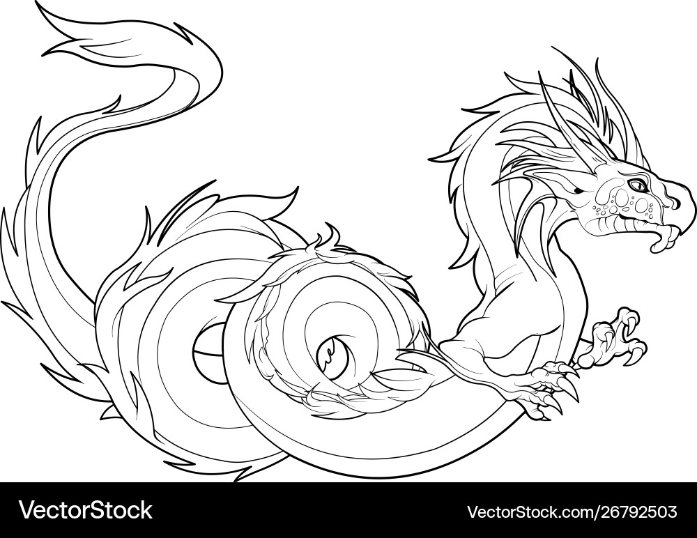 Fire dragon Royalty Free Vector Image - VectorStock