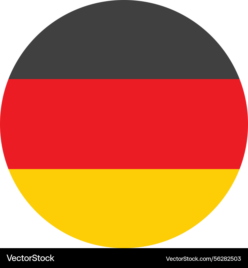 Germany flag icon round shape Royalty Free Vector Image
