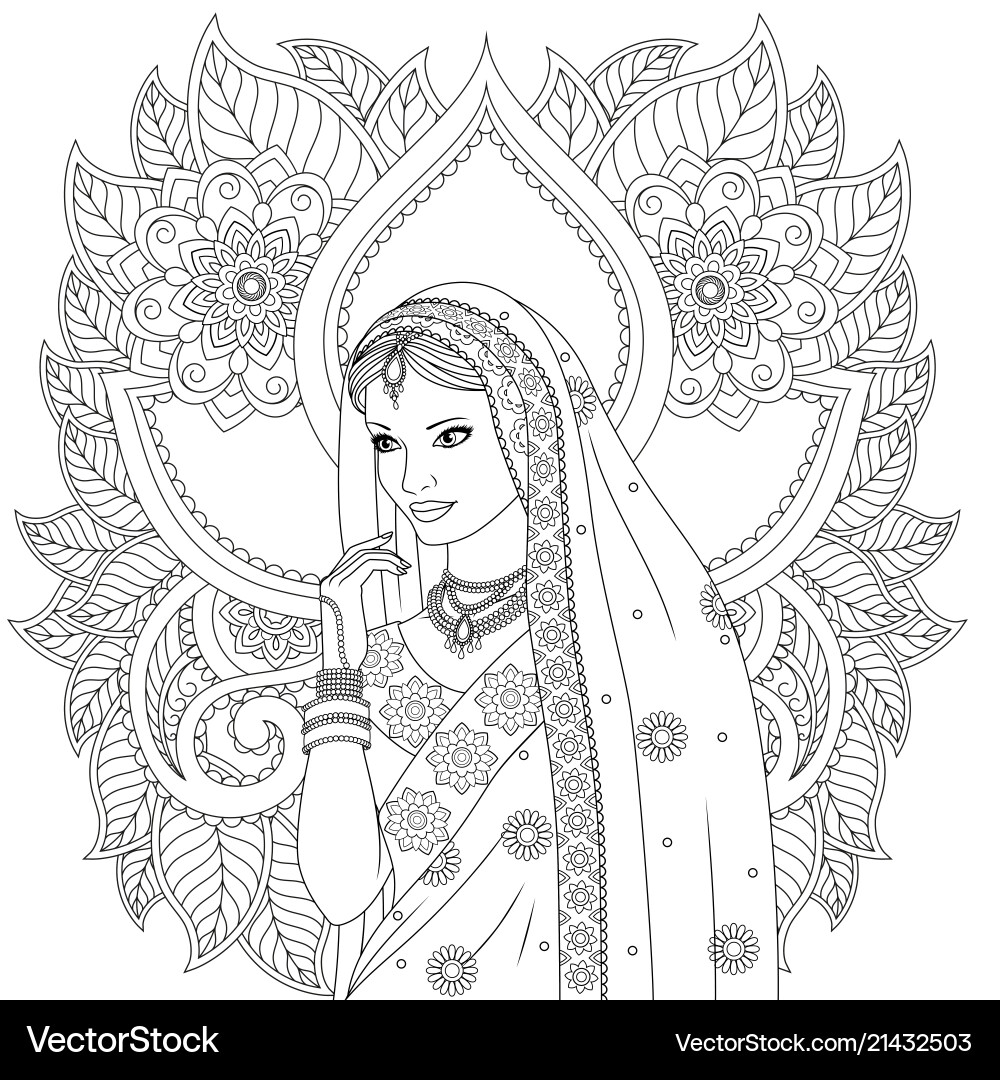 Indian Coloring Page Sheets