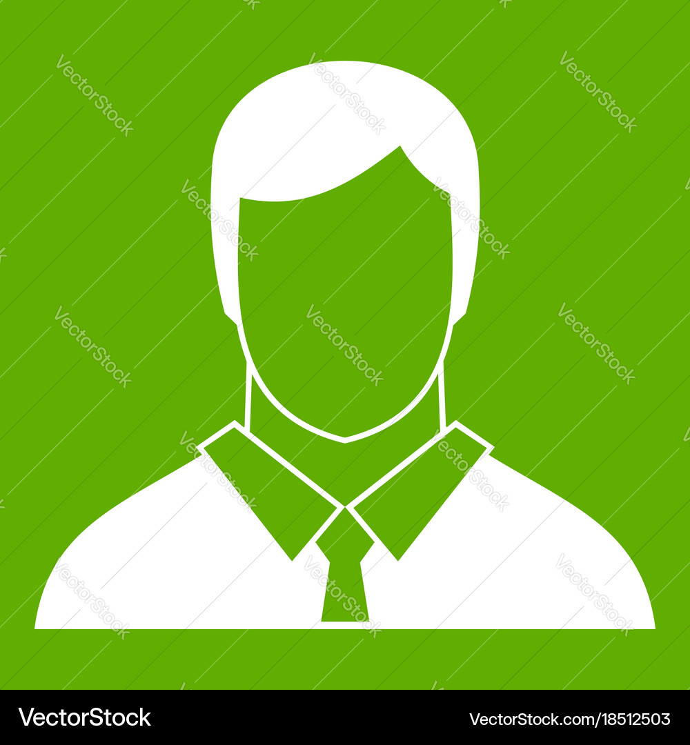 Manager icon green Royalty Free Vector Image - VectorStock