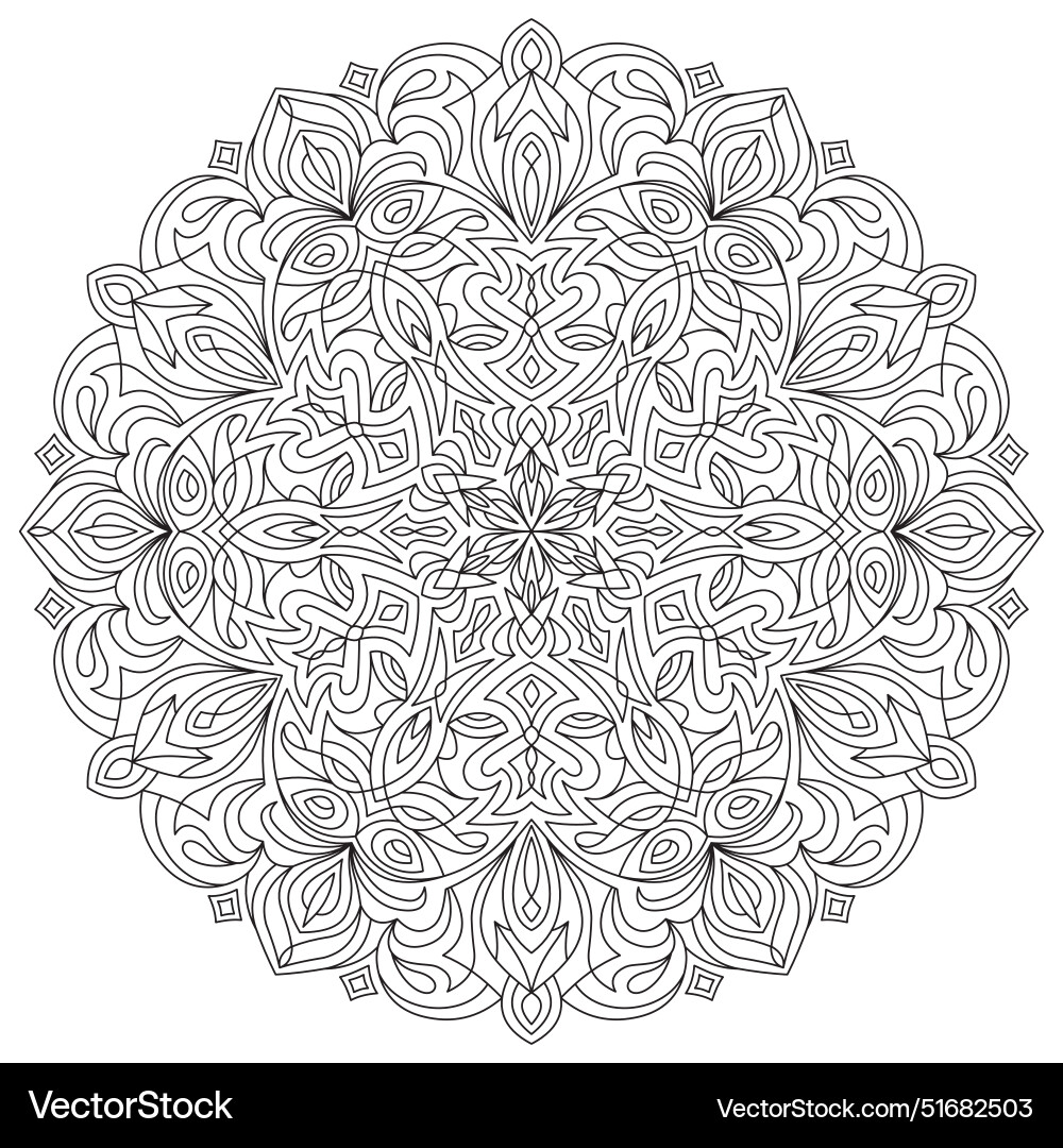 Mandala symmetry design Royalty Free Vector Image