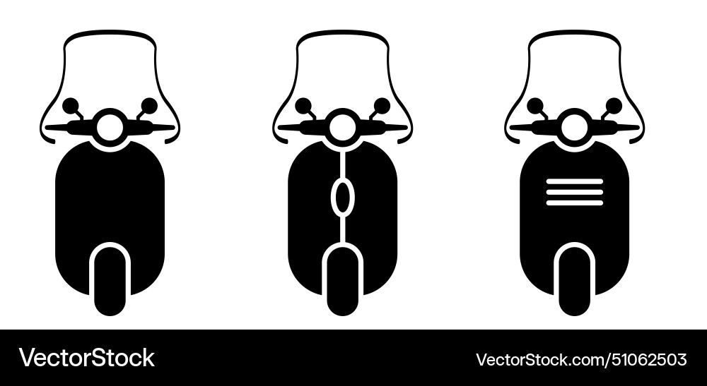 Motor scooter with windshield electric Royalty Free Vector