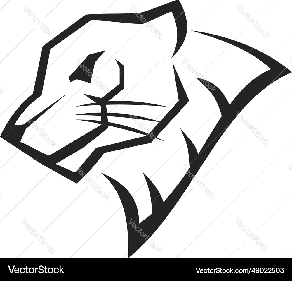 Panther logo template isolated brand identity Vector Image