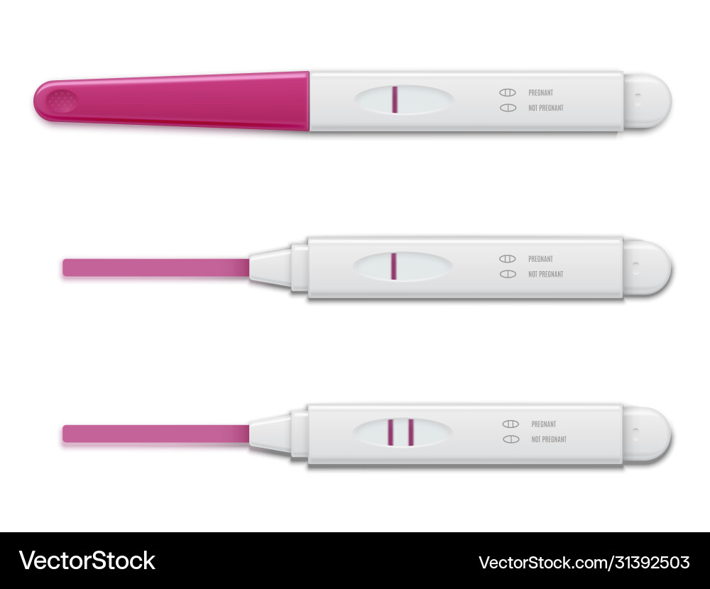 Pregnancy test device to determine a pregnant Vector Image