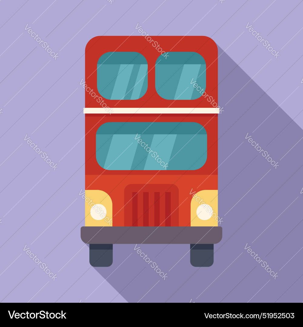 Red double decker bus driving through london Vector Image