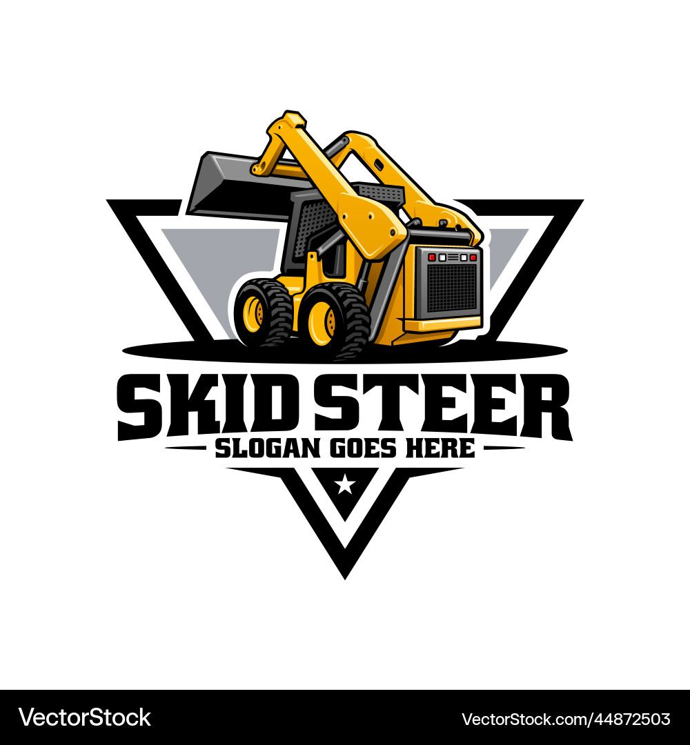 Skid Steer Heavy Equipment Logo – Royalty-Free Vector | VectorStock