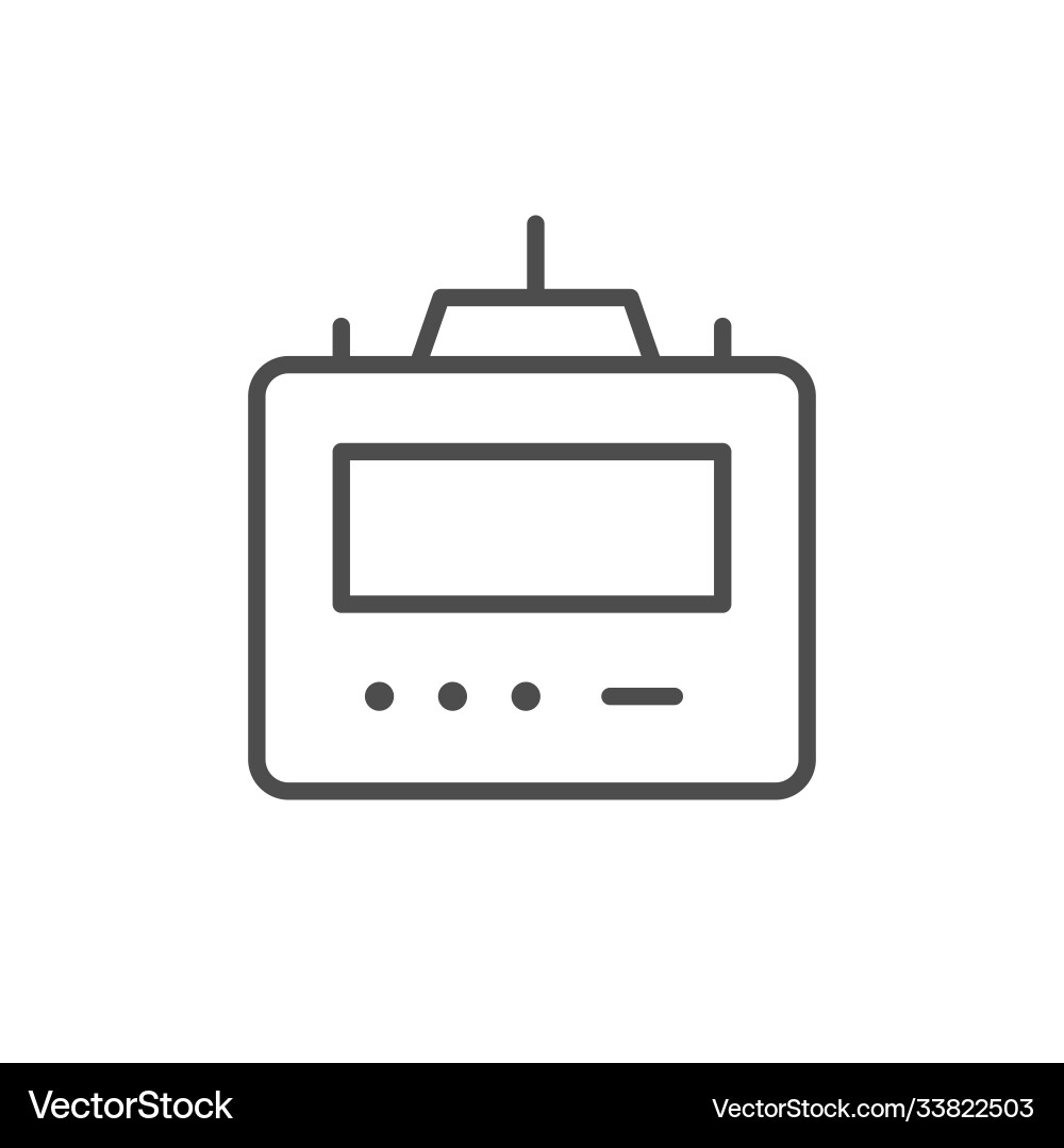 Solar panel controller line outline icon Vector Image
