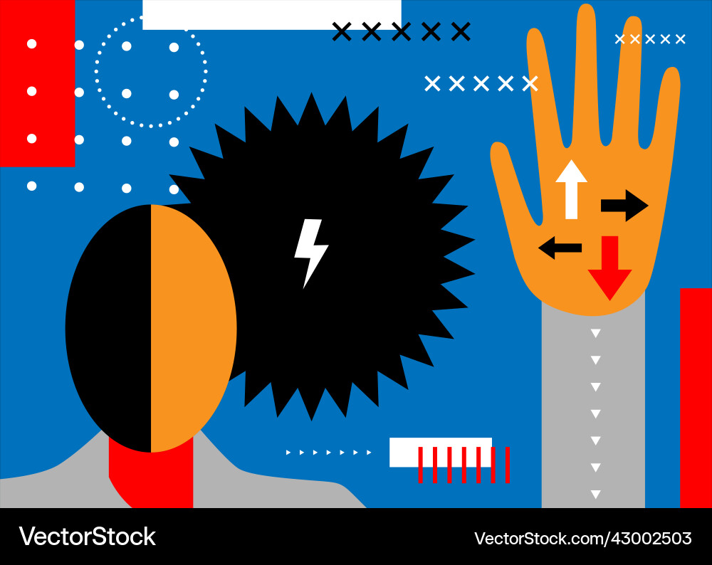 Stress problems in human life psychology Vector Image