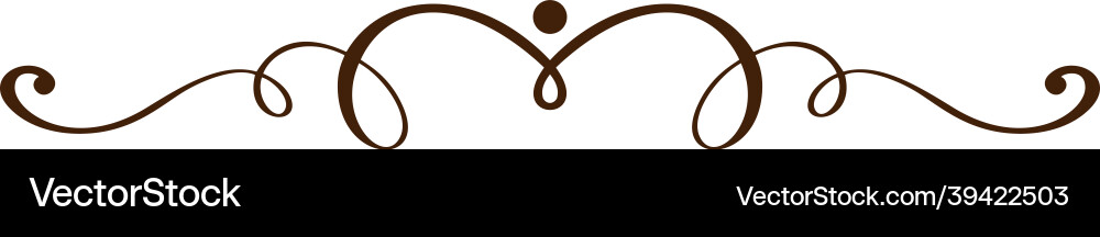 Vintage line elegant divider and separator Vector Image