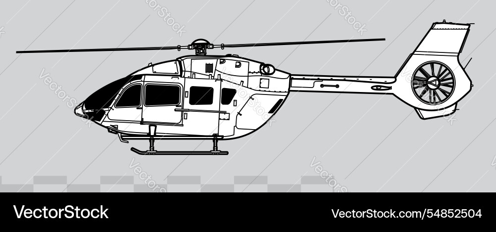 Airbus H145 Helicopter – Royalty-Free Vector | VectorStock