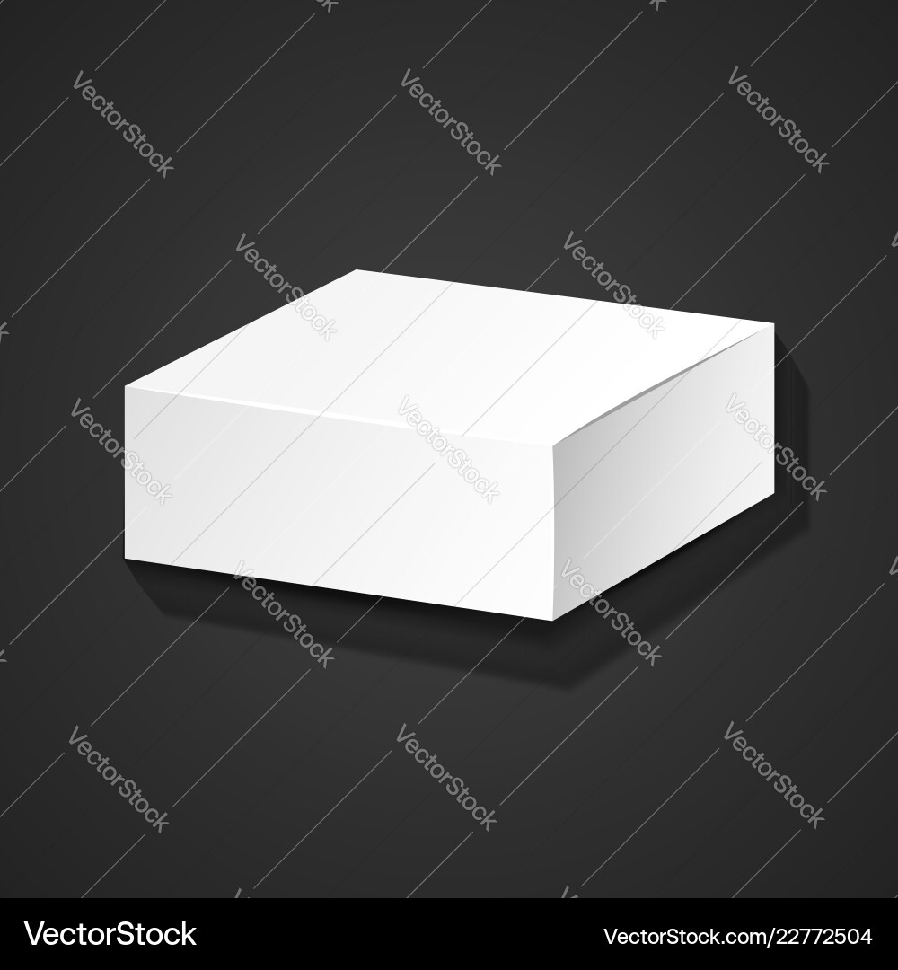 Blank package box mockup Royalty Free Vector Image