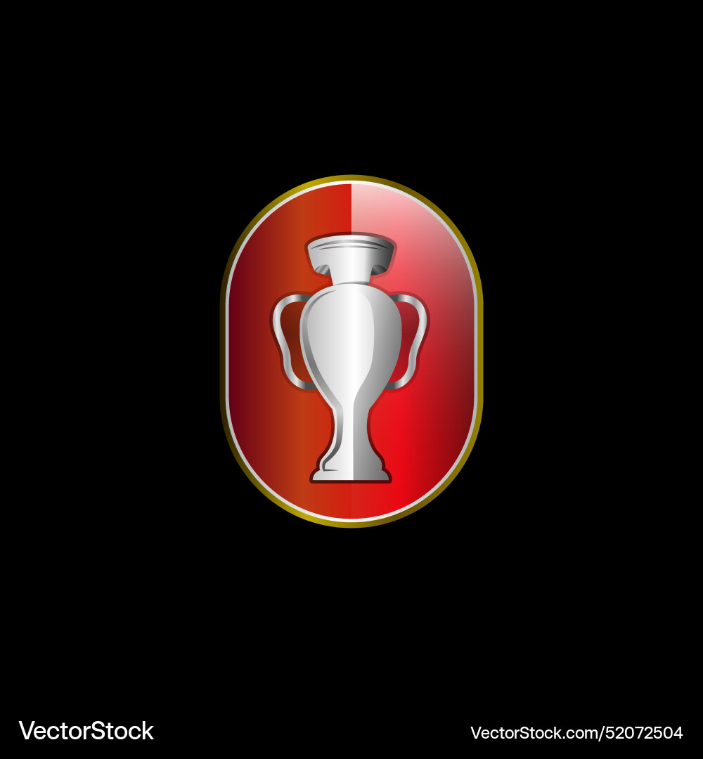 Champion trophy badge template design Royalty Free Vector