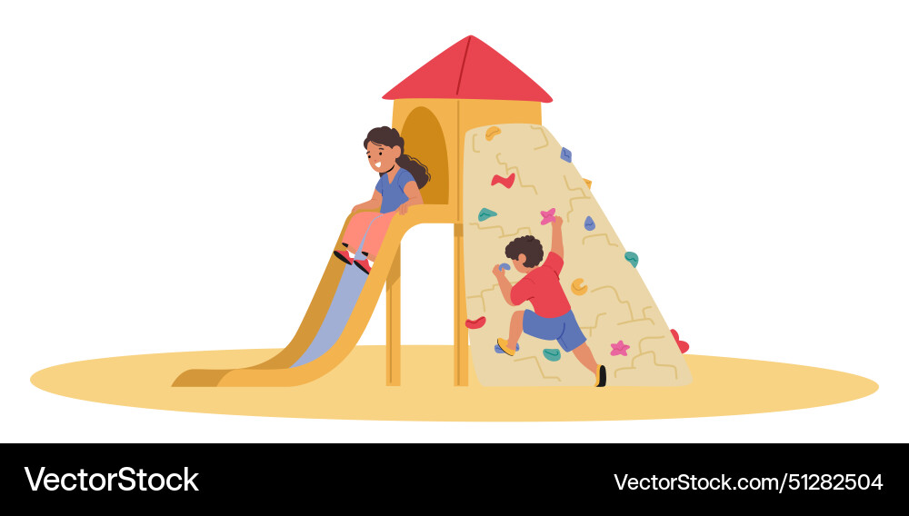 Endearing moment captured children characters Vector Image