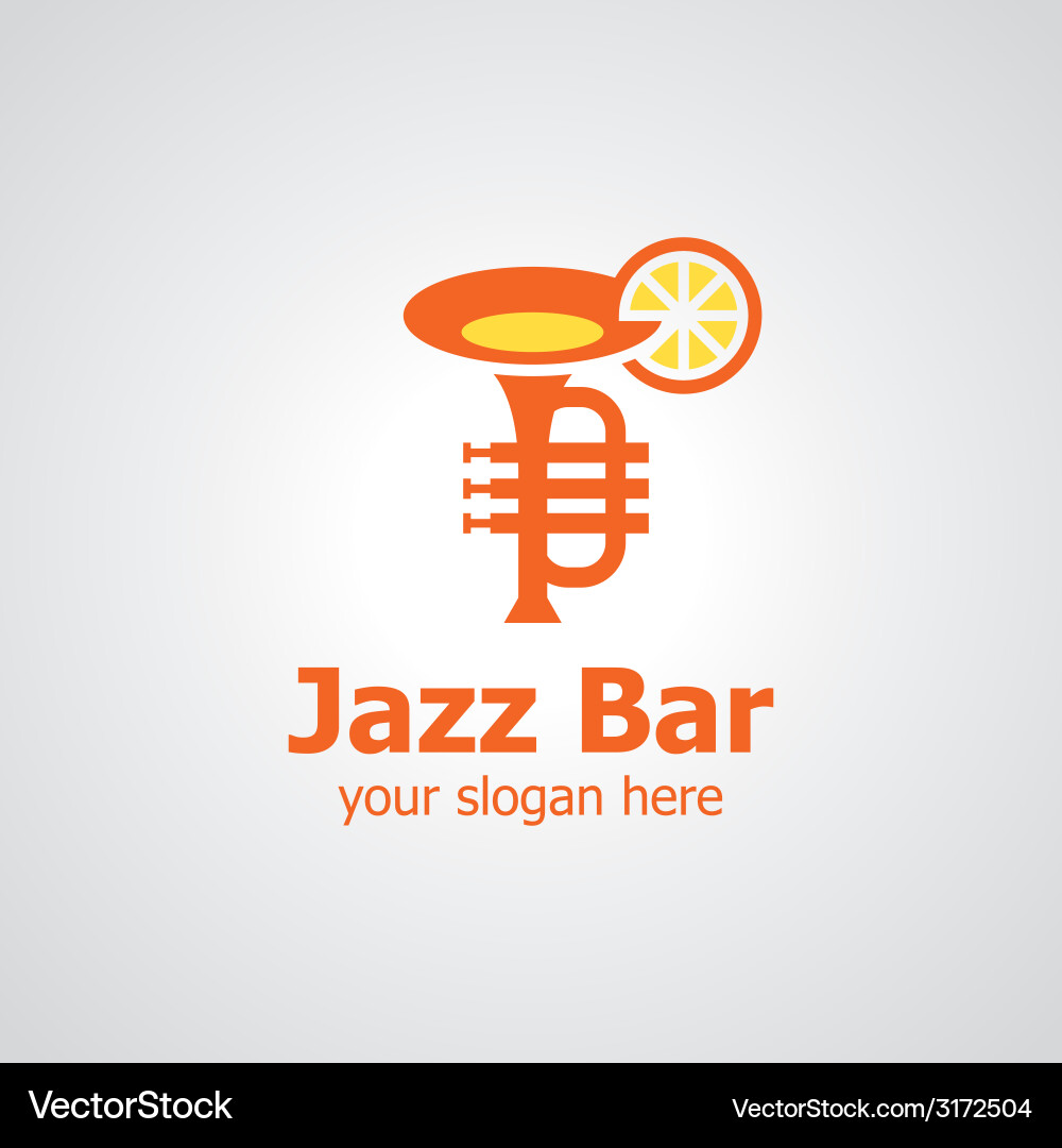 Jazz bar logo Royalty Free Vector Image - VectorStock