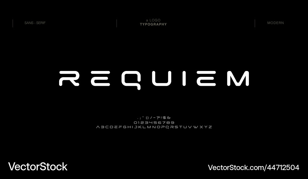 Modern Tech Alphabet Fonts - Glitch Style Vector Image