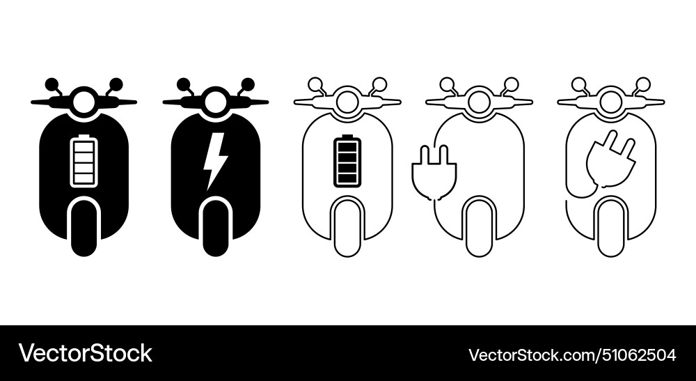 Motor scooter electric scooter or e-scooter Vector Image