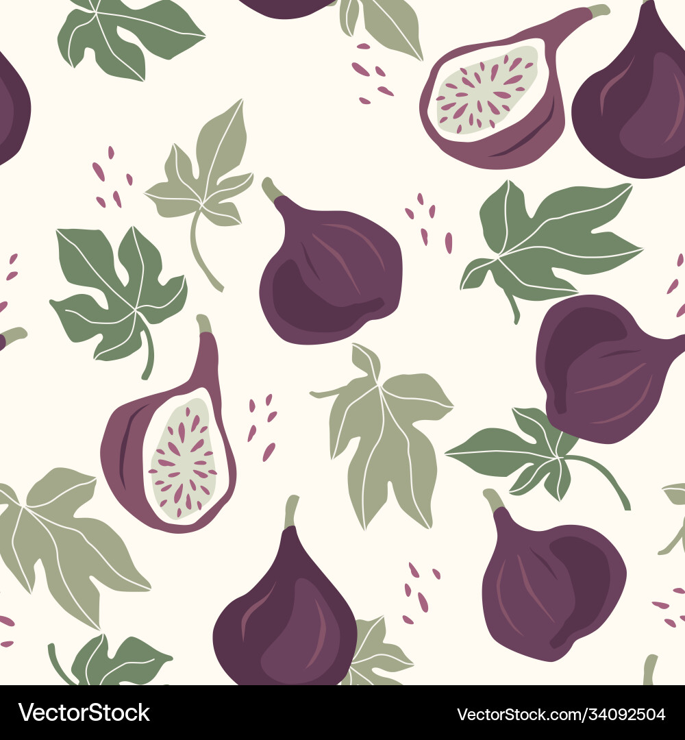 Trendy Fig Pattern Royalty Free Vector Image - VectorStock